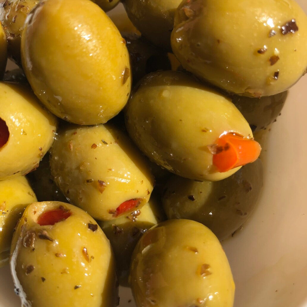 Pimento-Stuffed Green Olives (approx 230g) – borakisgreekfood